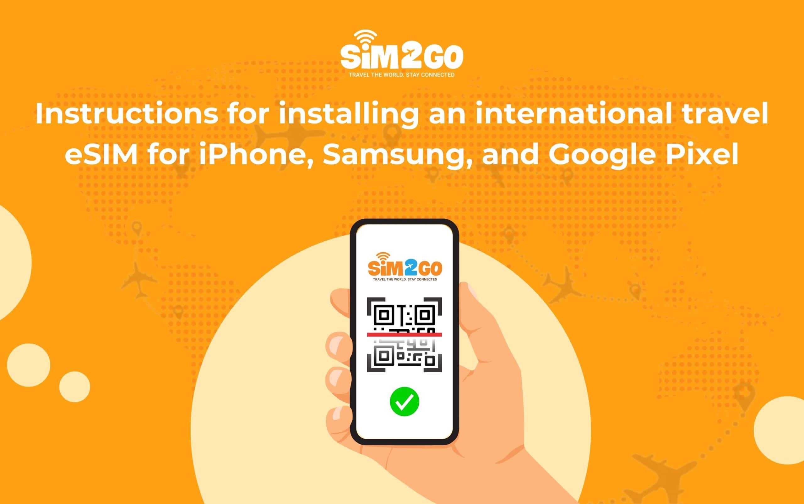 Instructions for installing an international travel eSIM for iPhone ...